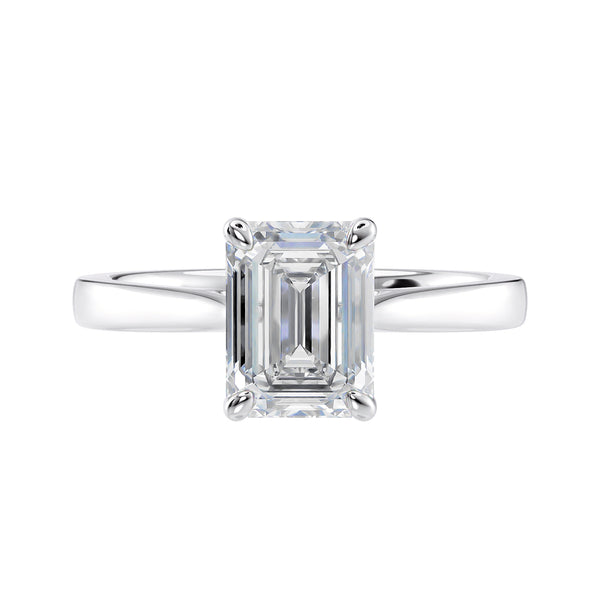 Emerald Cut Solitaire | Timeless Diamond Engagement Ring - McGuire Diamonds