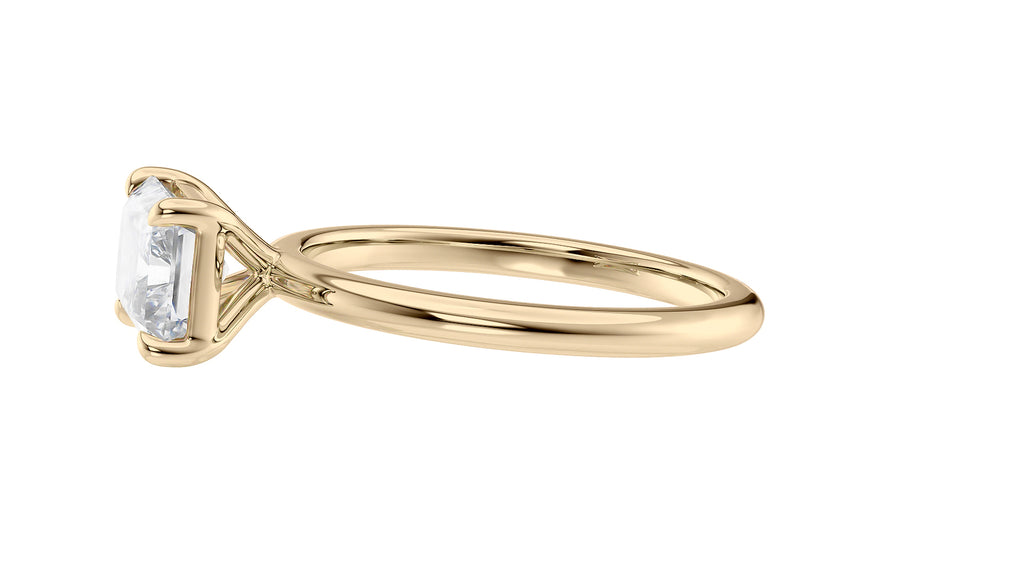 Radiant Cut Solitaire East-West Diamond Engagement Ring - McGuire Diamonds