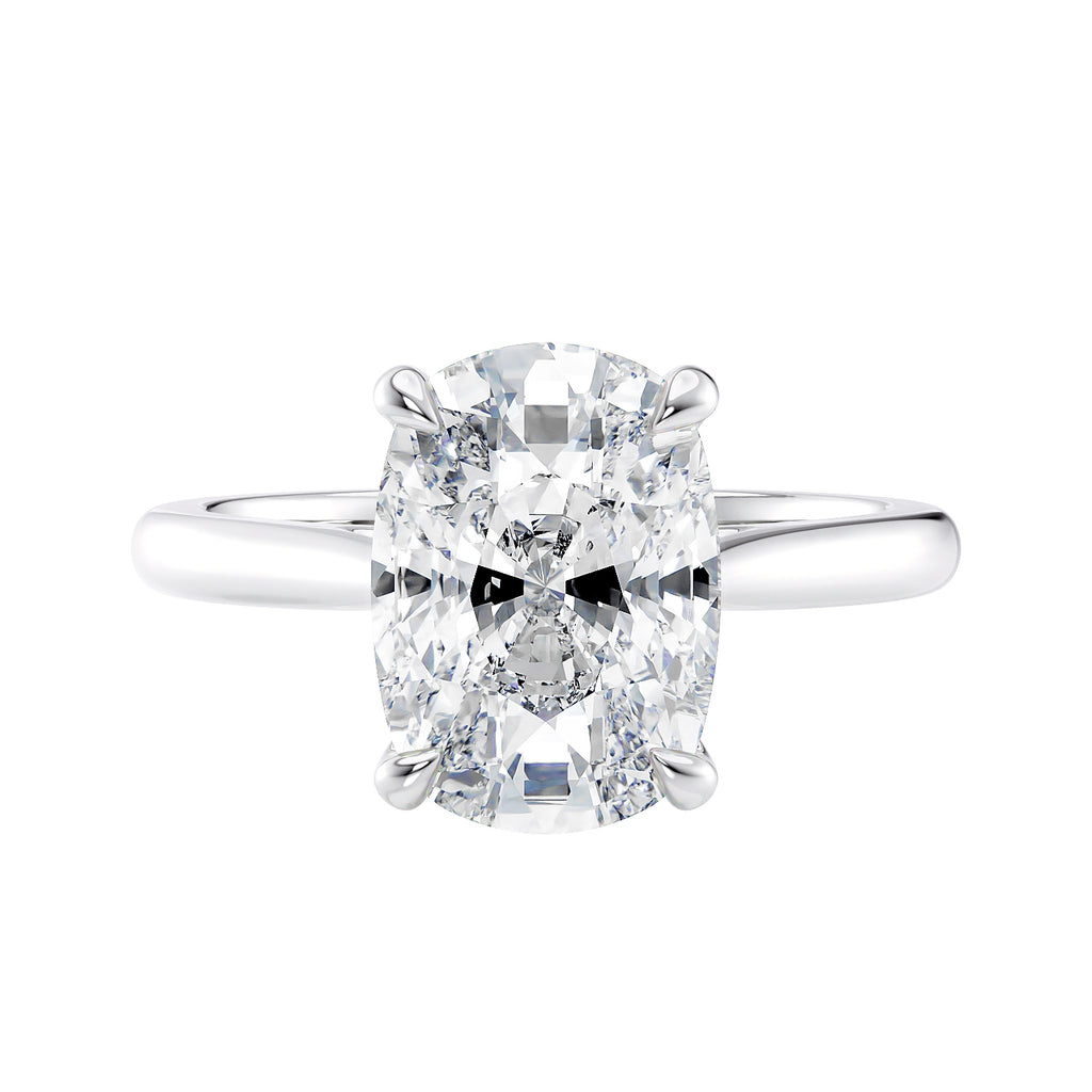 Elongated Cushion Cut Diamond Engagement Ring | Natural Diamond ...
