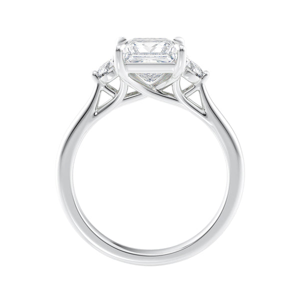 Princess Cut Classic 3 Stone Lab Grown Diamond Engagement Ring ...