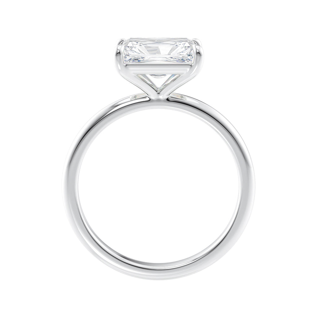 Radiant Cut Solitaire East-West Diamond Engagement Ring - McGuire Diamonds